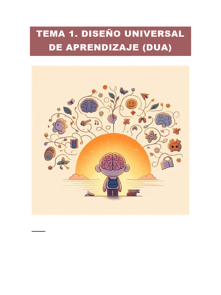 Tema 1. Diseño Universal de Aprendizaje (Dua) | PDF | Plan de estudios ...