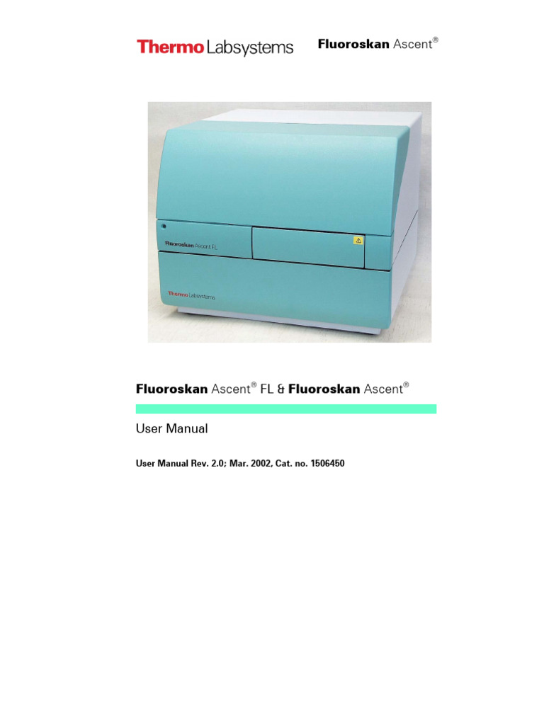 Fluoroskan Ascent and FL User Manual | PDF | Electrical Connector ...