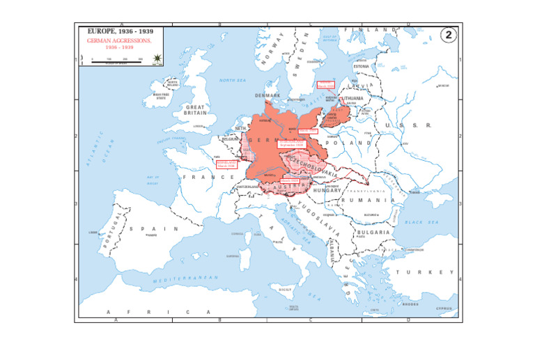 Map of German Aggressions 1936-1939 | PDF