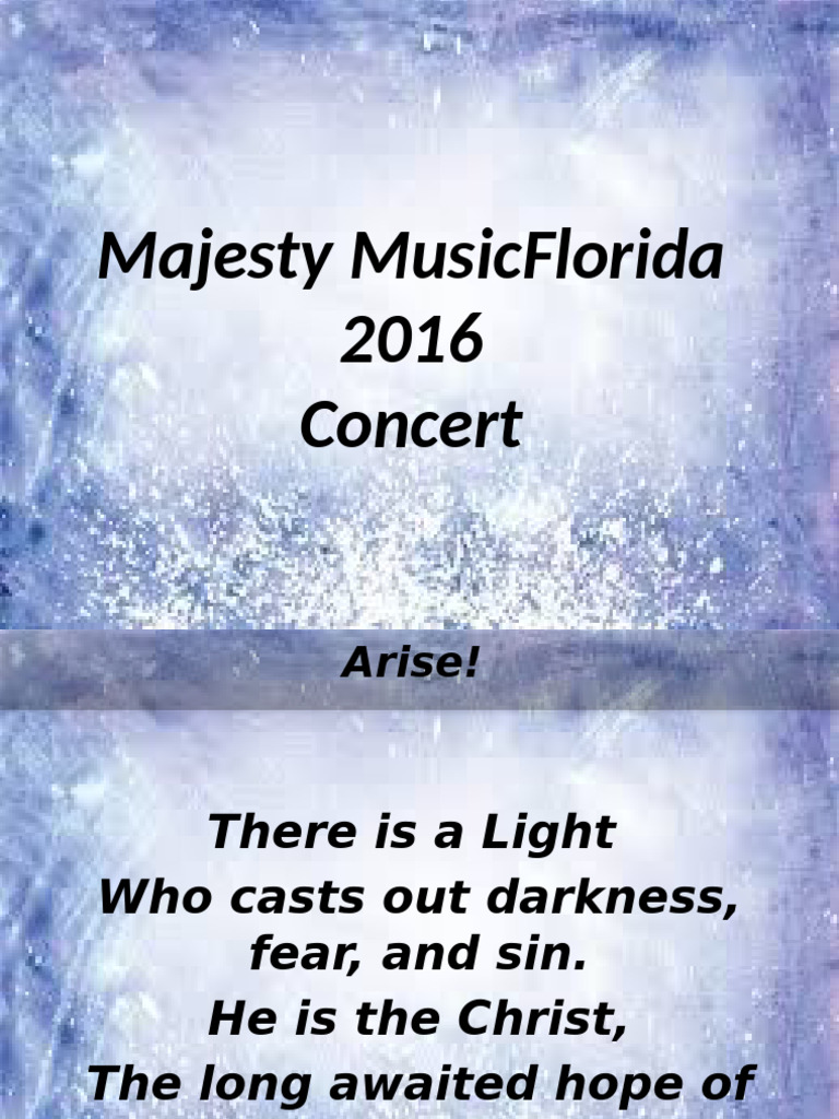 Majesty Music Florida PPT | PDF | Theology | Religious Belief And Doctrine