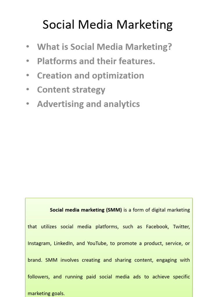 Social Media Marketing Unit 2 | PDF | Social Media Marketing | Social Media