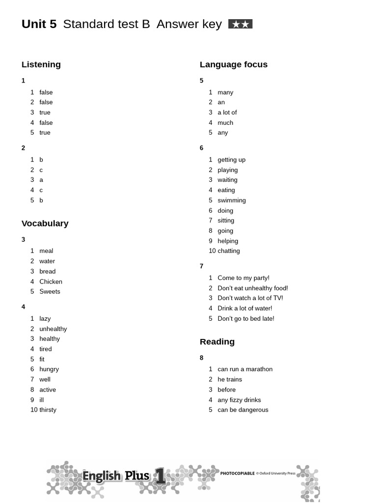 Unit - 5 - Test - B - Answers Aj | PDF