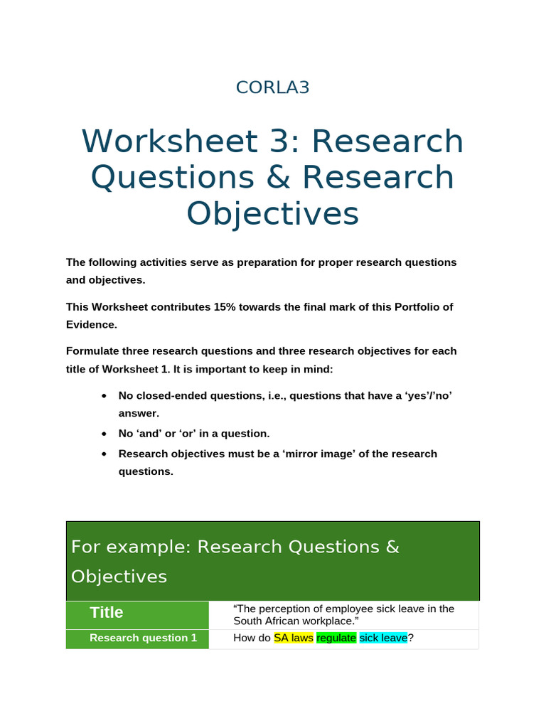 CORLA3 Appendix 3 Worksheet 3 | PDF | Corporate Social Responsibility | Leadership