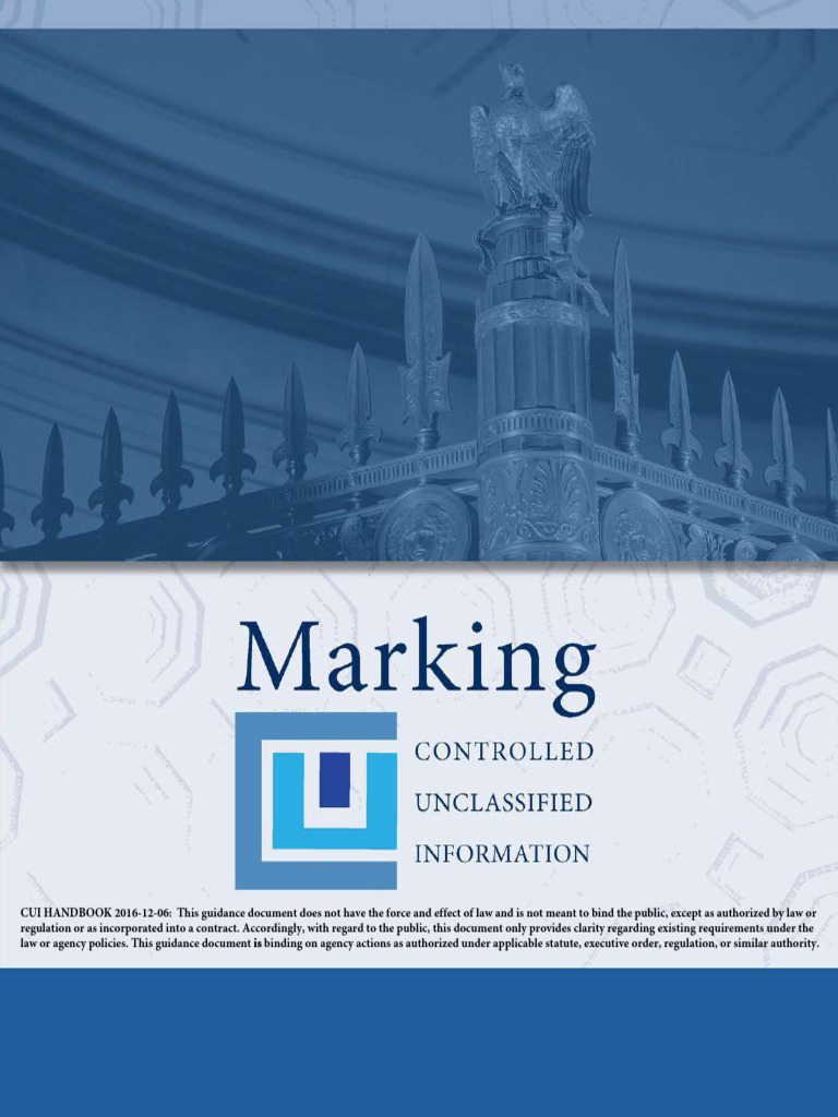 Cui Marking Handbook v1 1 20190524 | PDF | Classified Information ...