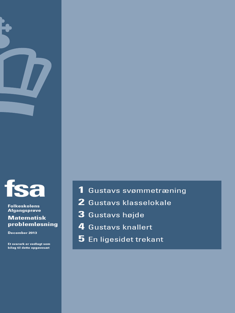 Kopi Af Kopi Af FSA Problemløsning Dec 2013 | PDF