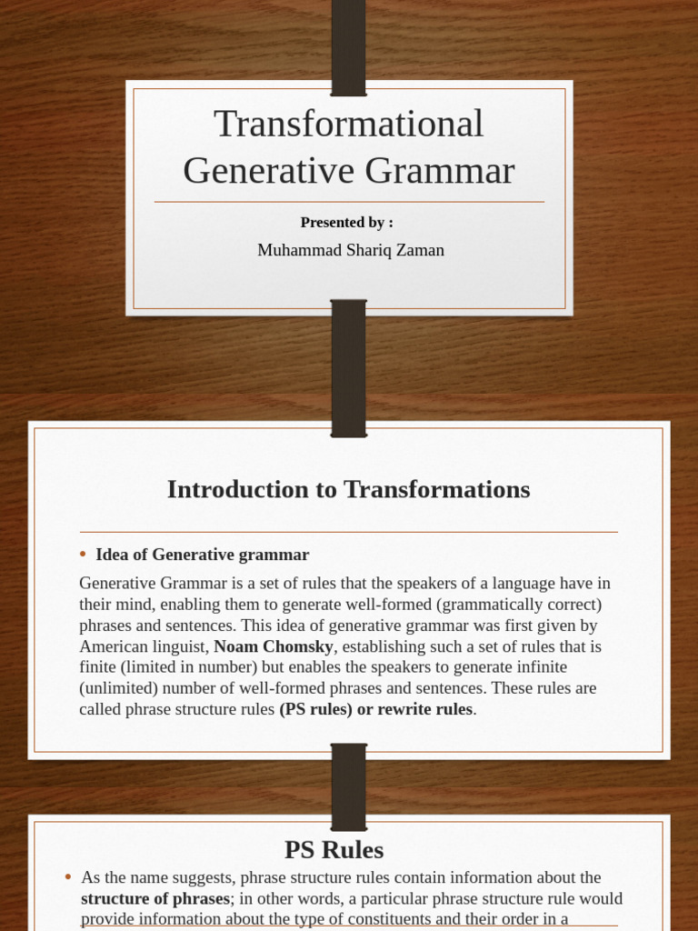 Transformational Generative Grammar | PDF | Phrase | Sentence (Linguistics)