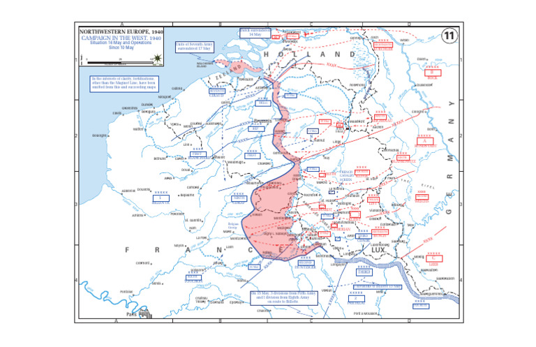 Northwestern Europe Campaign Map 1940 | PDF | World War II Operations ...
