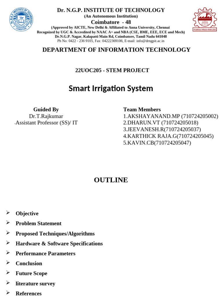 Smart Irrigation System New | PDF | Arduino | Soil