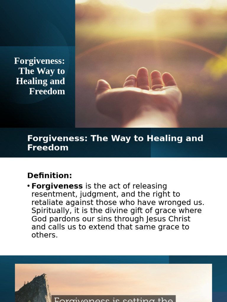 The Power of Forgiveness for Healing | PDF | Forgiveness | Grace In ...