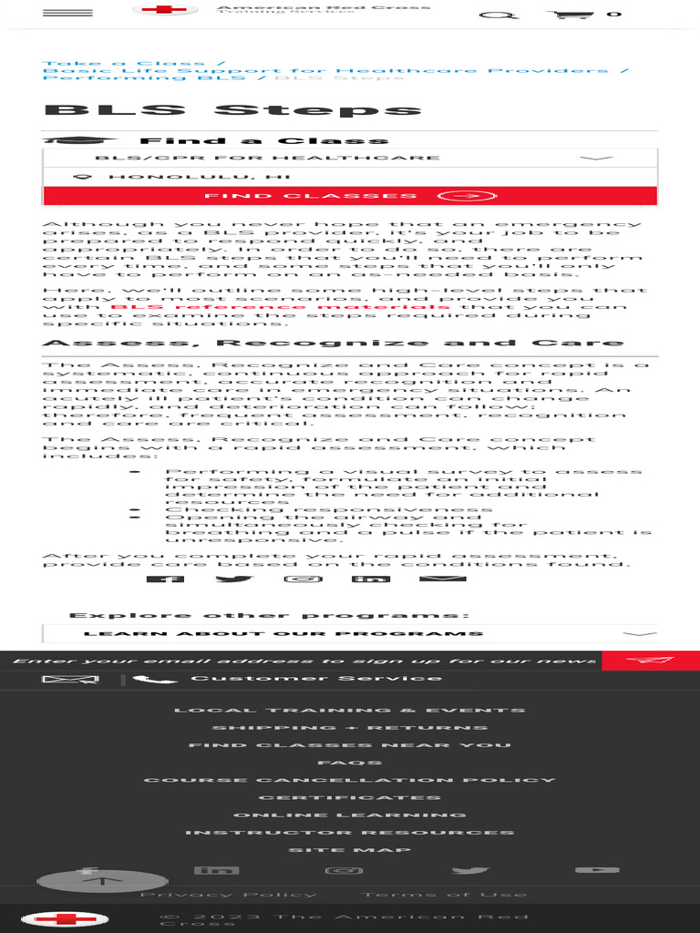 BLS Steps for Healthcare Providers Guide | PDF | Clinical Medicine ...