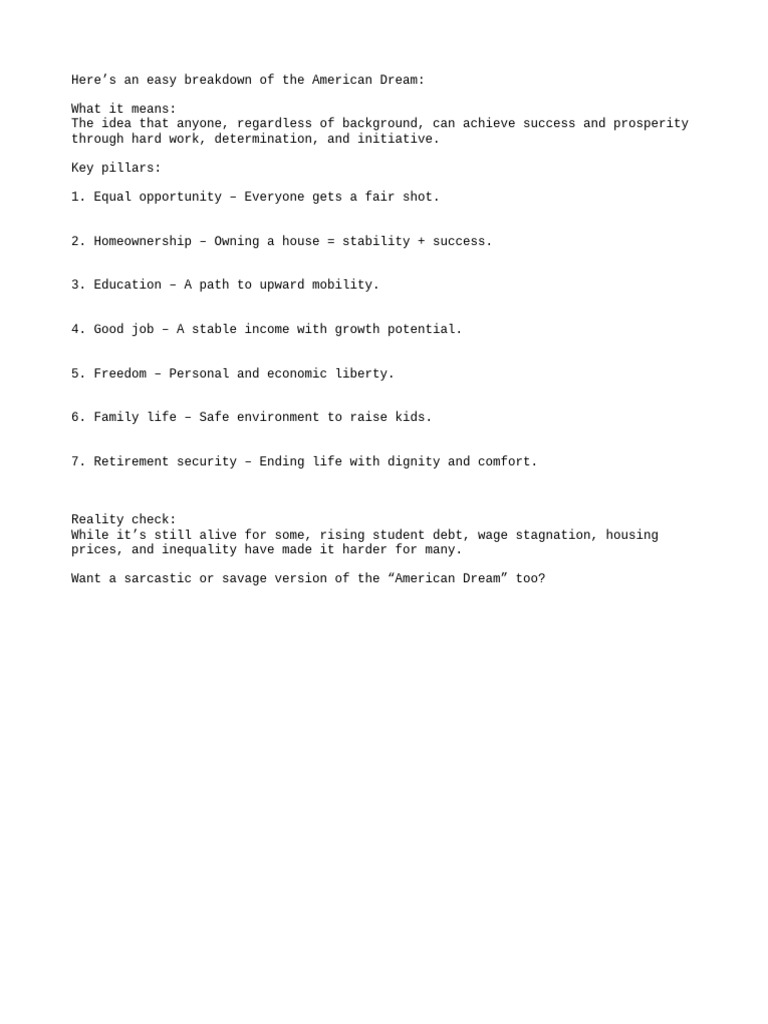 Understanding the American Dream Today | PDF