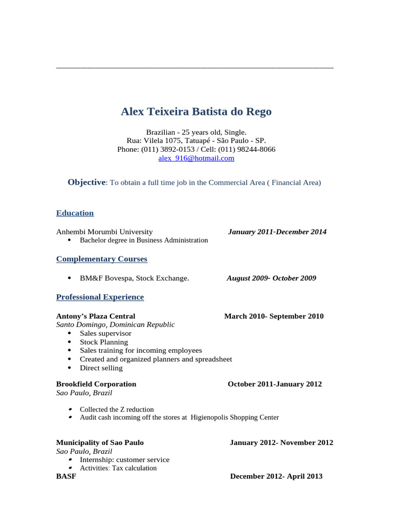 Resume Alex | PDF