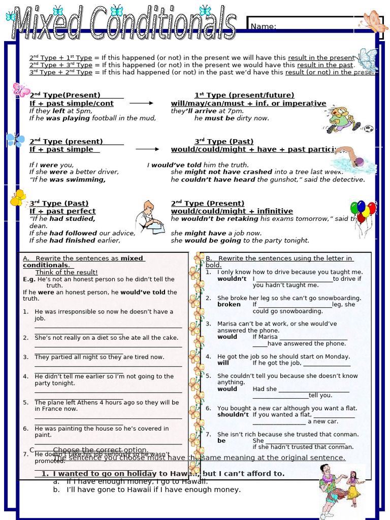 Mixed Conditionals | PDF | Linguistic Morphology | Grammar