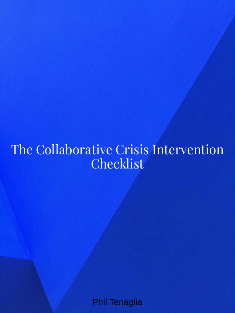 The Collaborative Crisis Intervention Checklist | PDF | Psychology ...