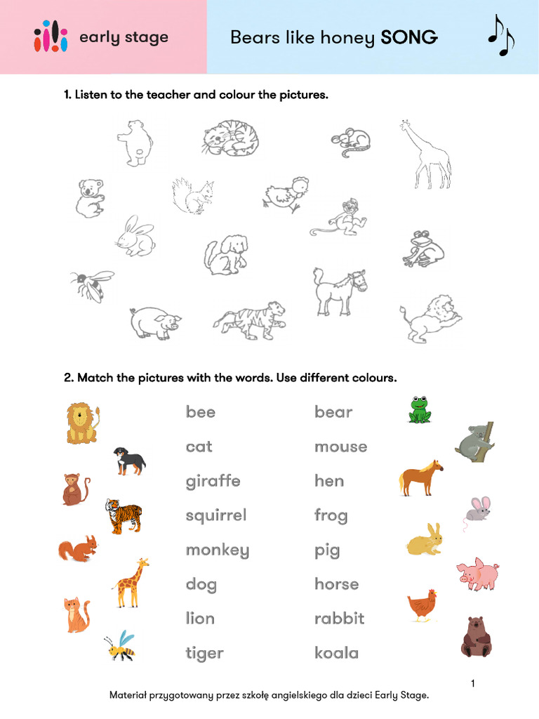 Bears Like Honey Handout | PDF