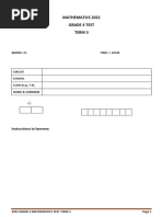 Grade 4 Math Test | PDF | Mathematics
