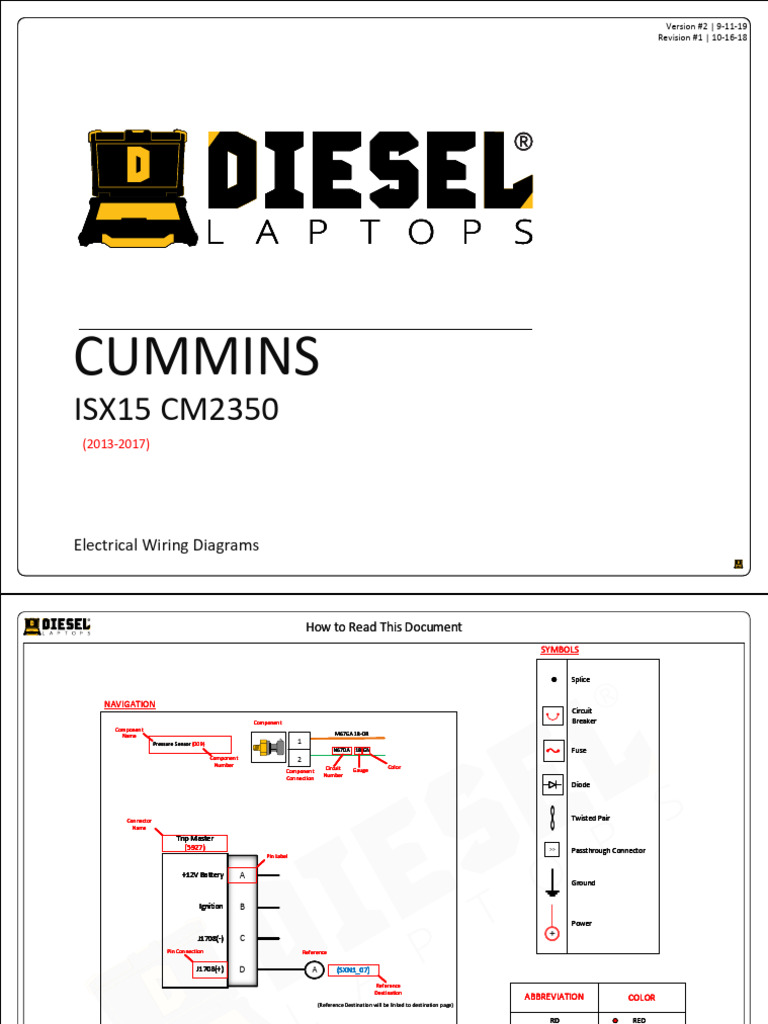 ISX15 CM2350 Wiring Diagrams Guide | PDF | Throttle | Propulsion