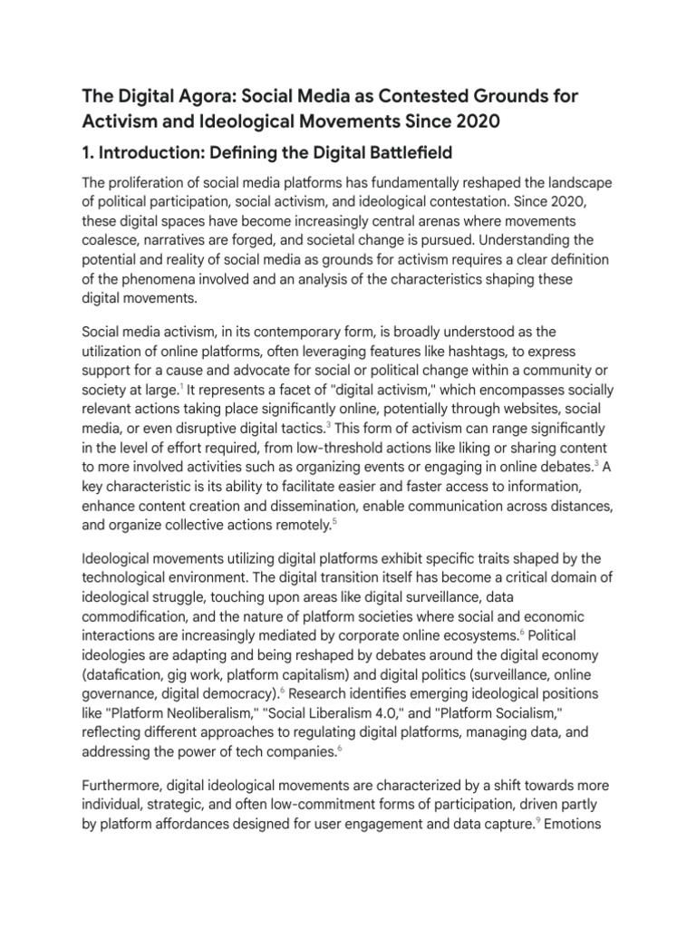 Social Media's Role in Modern Activism | PDF | Social Media | Popular ...