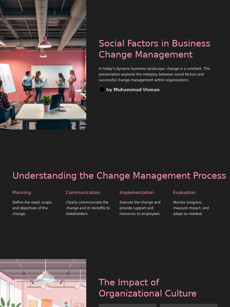 Social Factors in Business Change Management 6 | PDF | Change ...