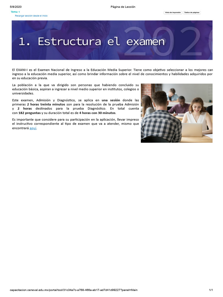 Estructura Del Examen Ceneval | PDF