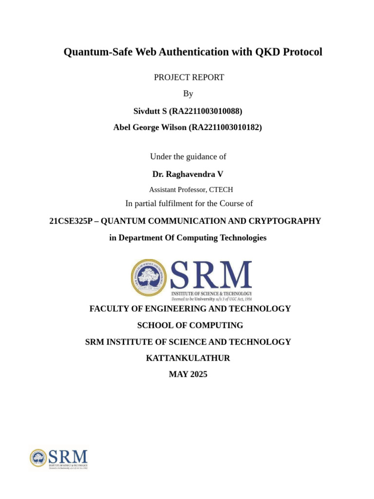 Quantum-Safe Web Auth with QKD | PDF | Quantum Computing | Cryptography