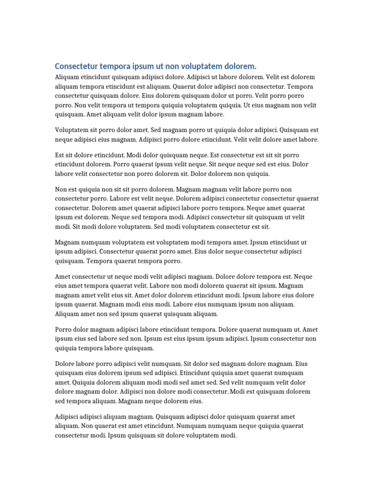 Consectetur Tempora Ipsum Ut Non Voluptatem Dolorem | PDF