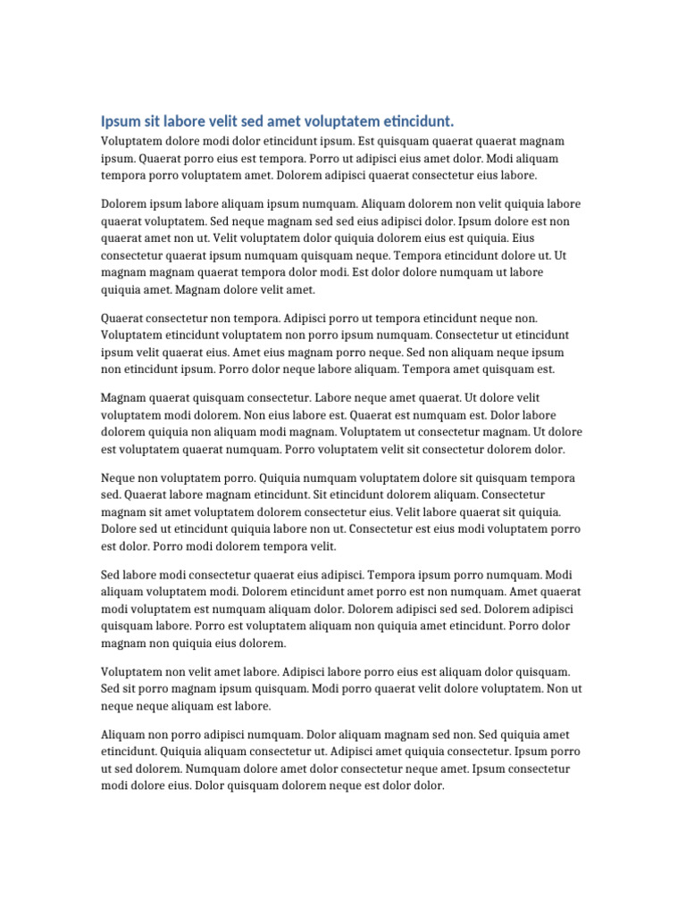 Ipsum Sit Labore Velit Sed Amet Voluptatem Etincidunt | PDF