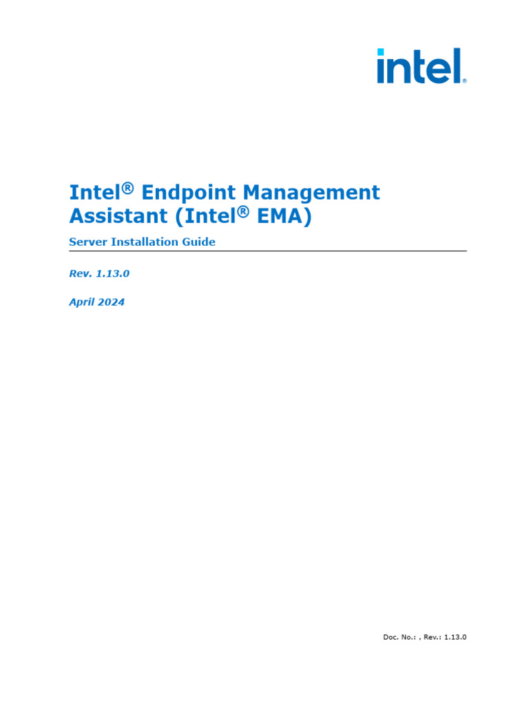 Intel Ema Server Installation and Maintenance Guide | PDF | Microsoft ...