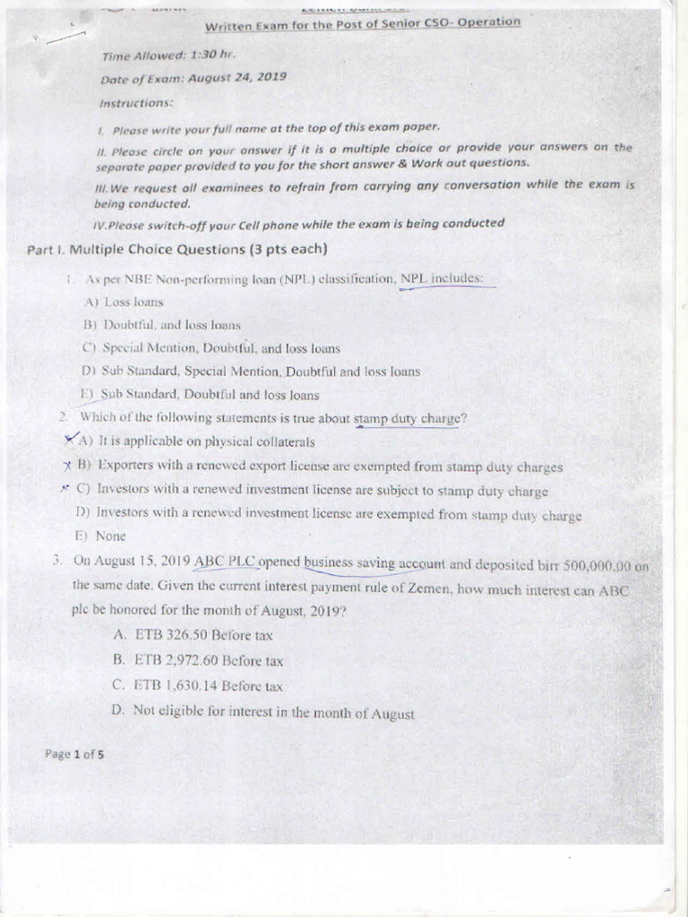 OPERATION EXAM | PDF