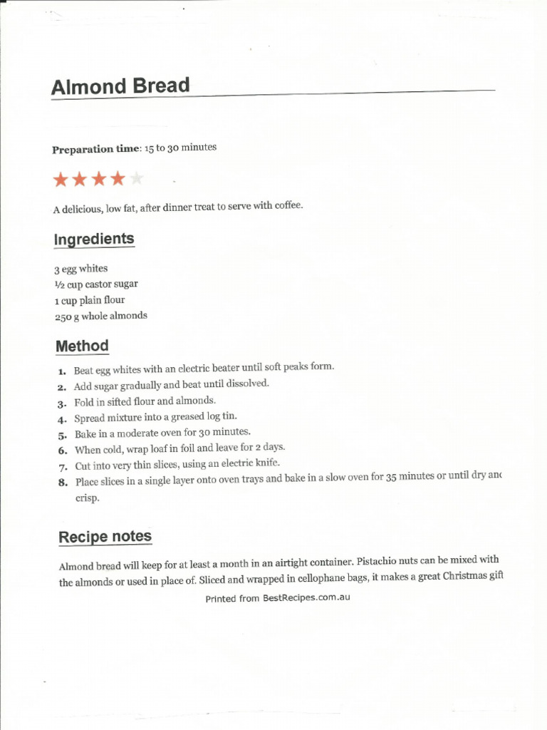 Almond Bread | PDF