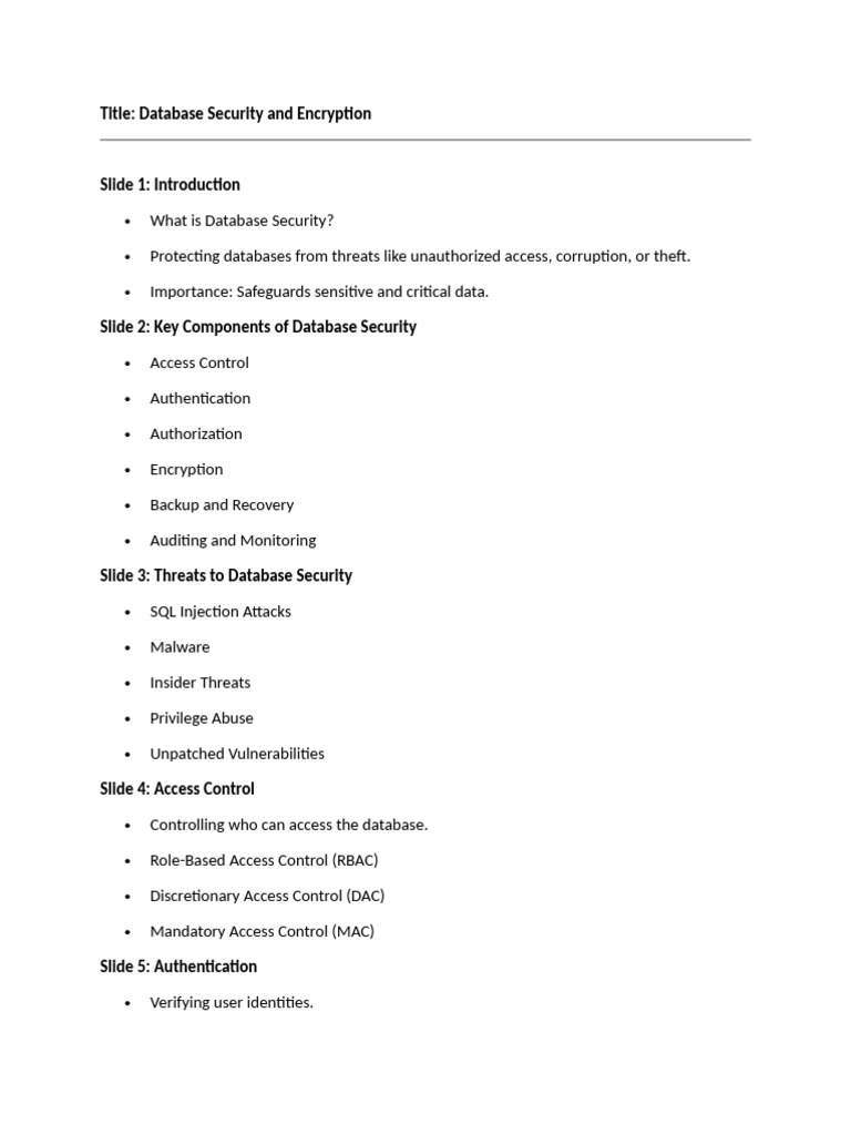 Database Security: Key Strategies & Encryption | PDF | Encryption ...