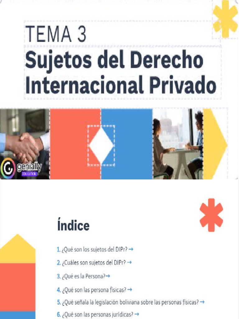 Tema 3 Sujetos Del Dipr | PDF