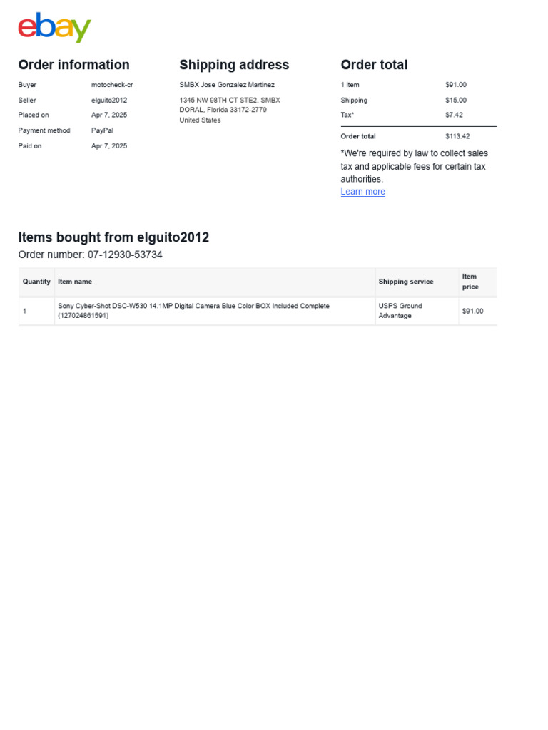 Order details _ eBay 3 | PDF