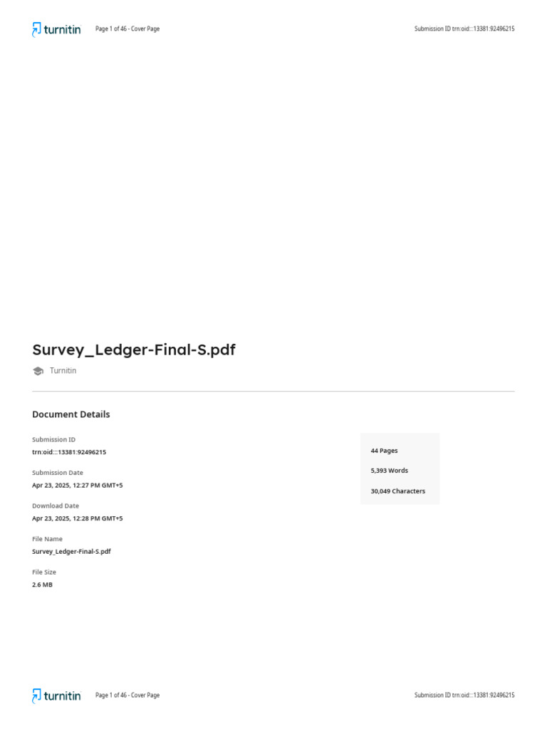 AI Survey Ledger Final S | PDF | Turnitin | Electronic Voting