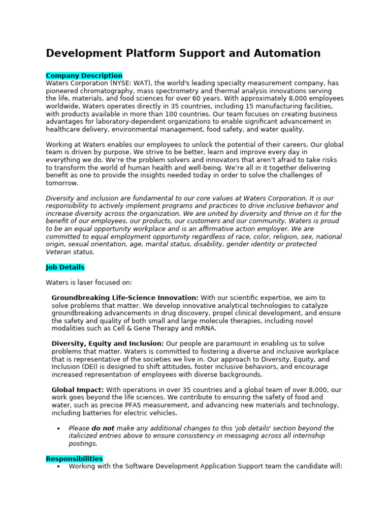 Entry Level Job Description | PDF | Diversity (Business)