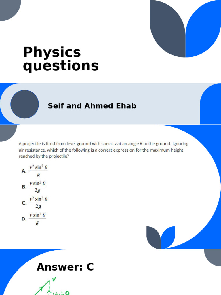 Physics Questions | PDF
