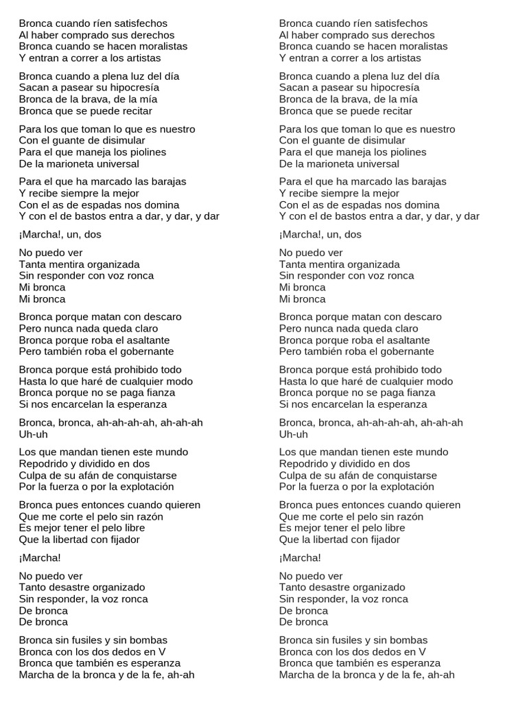 Bronca: Voz de protesta y esperanza | PDF