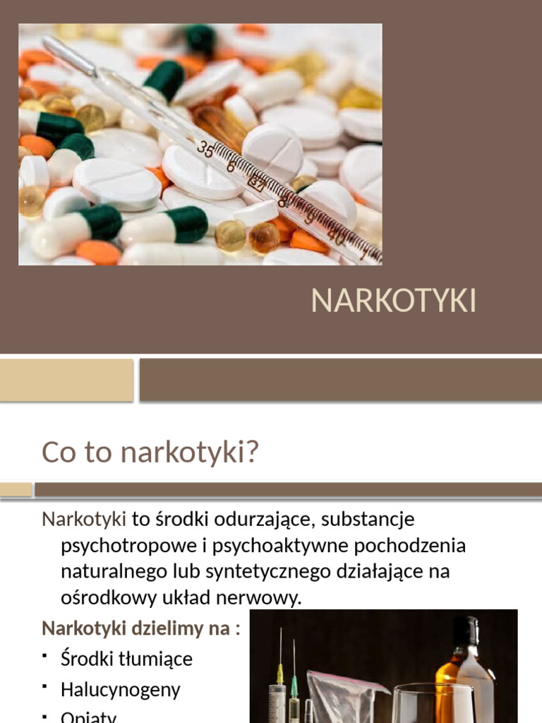 Narkotyki - Prezentacja | PDF