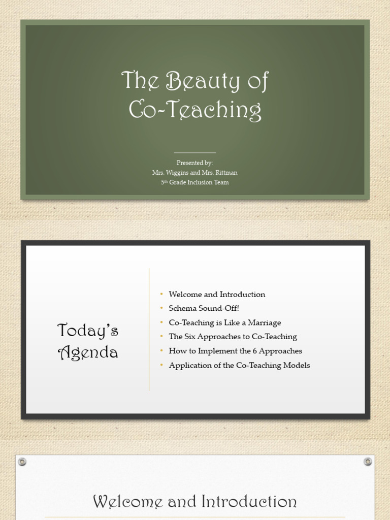 The Beauty of Co-Teaching Powerpoint NAPDS Attendees | PDF | Pedagogy | Behavior Modification