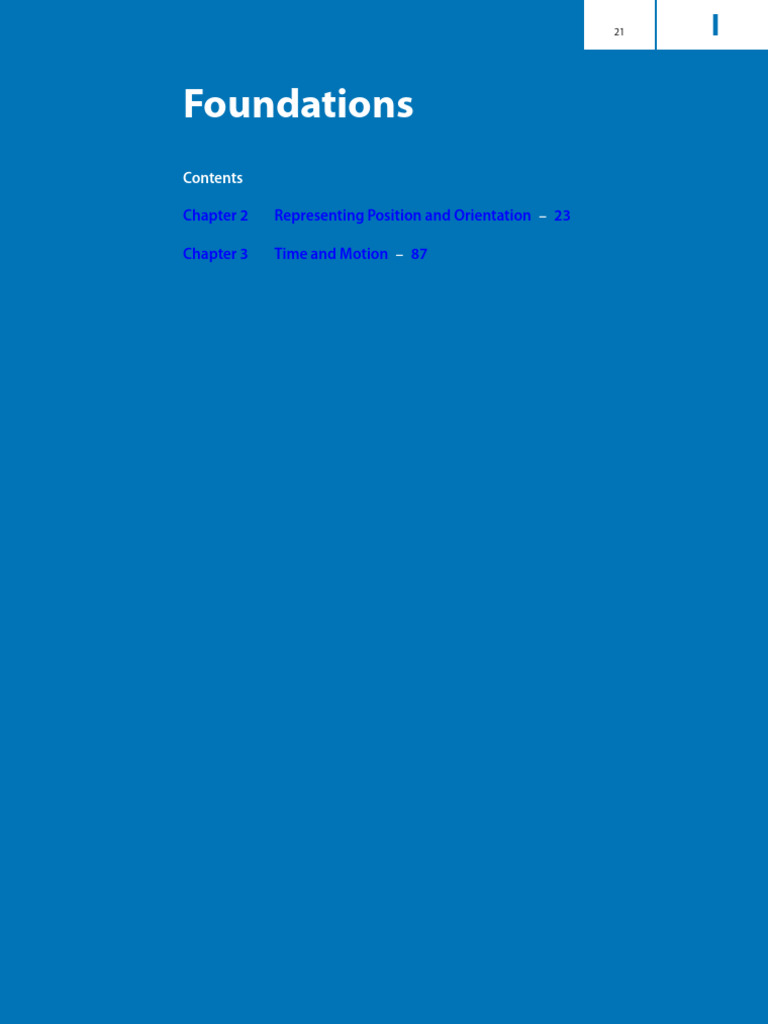 Foundations: Representing Position and Orientation 23 Time and Motion ...