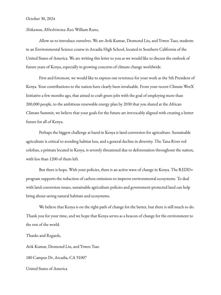 Biome Project Letter | PDF