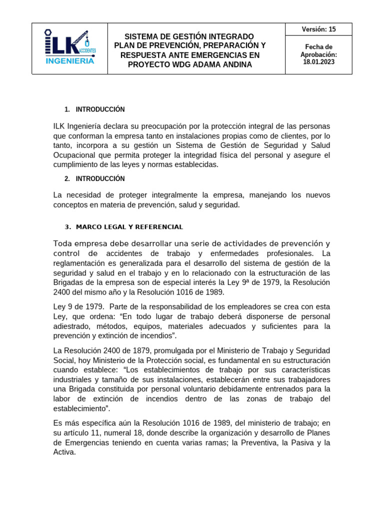 Plan de Rescate Ilk para Adama Andina | PDF | Business