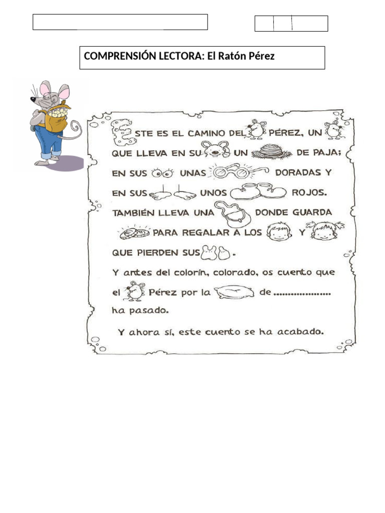 Actividades sobre el Ratón Pérez | PDF
