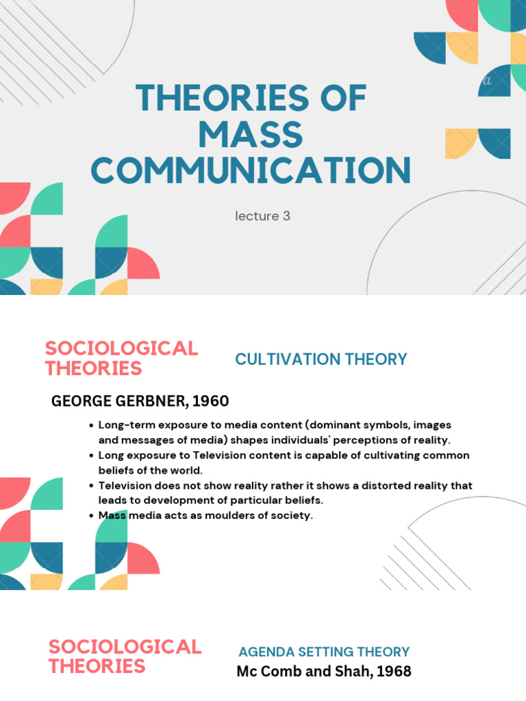 Theories of Mass Communication | PDF | Positivism | Evolution