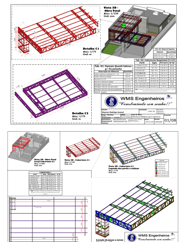 Projeto Maycon Completo Metalico | PDF