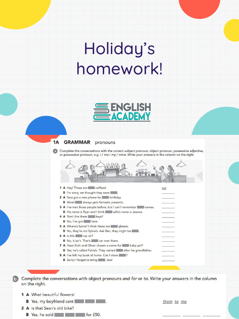 Holiday's Homework | PDF