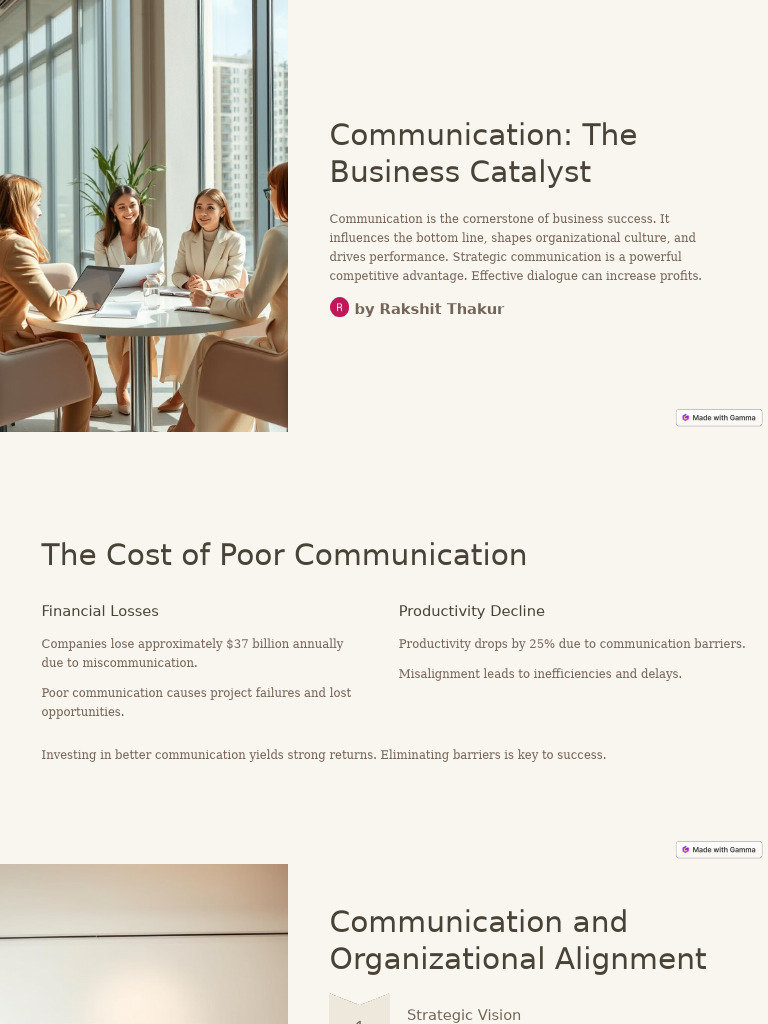 Communication the Business Catalyst | PDF | Strategic Communication ...