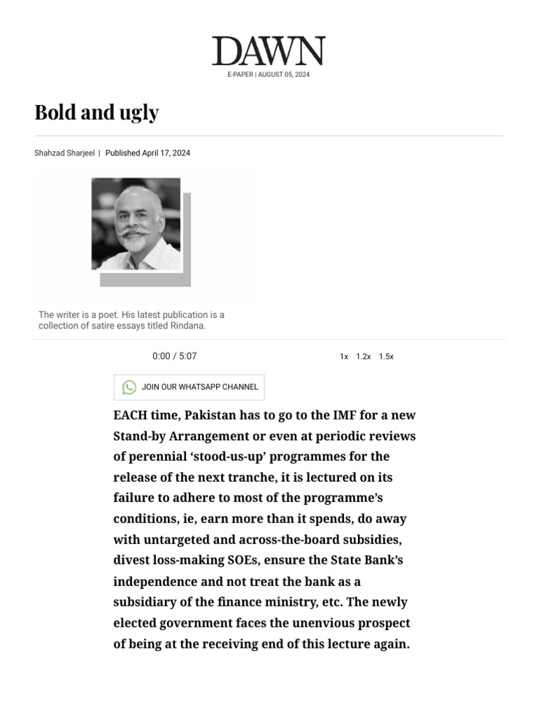 Bold and Ugly - Newspaper | PDF | Economies