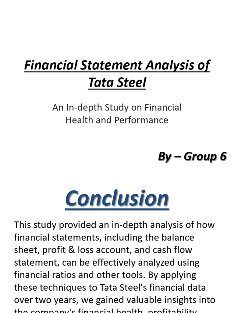 Tata Steel Financial Analysis Group 6 | PDF | Financial Statement ...