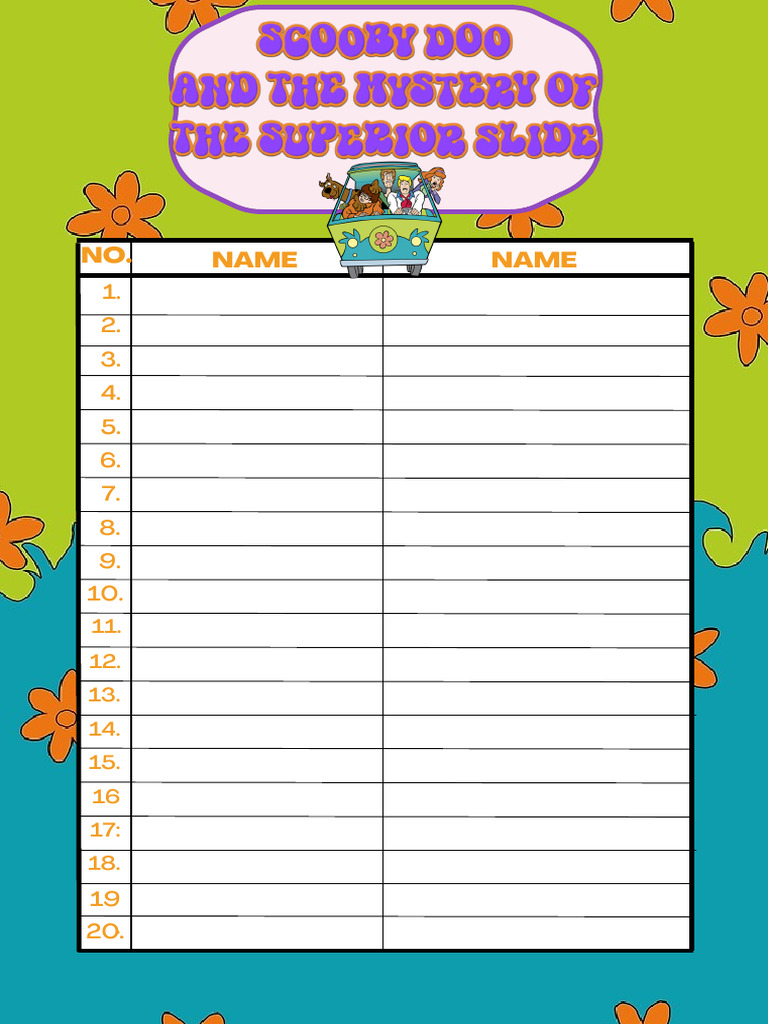 White Clean Sign Up Sheet Planner | PDF